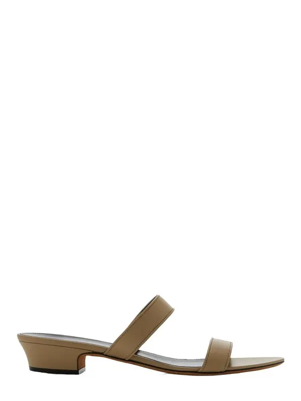 THE ROW Awar Leather Sandals - Grey