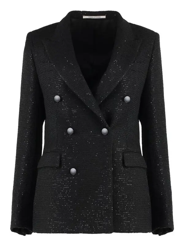 Tagliatore Sequin Blazer - Black