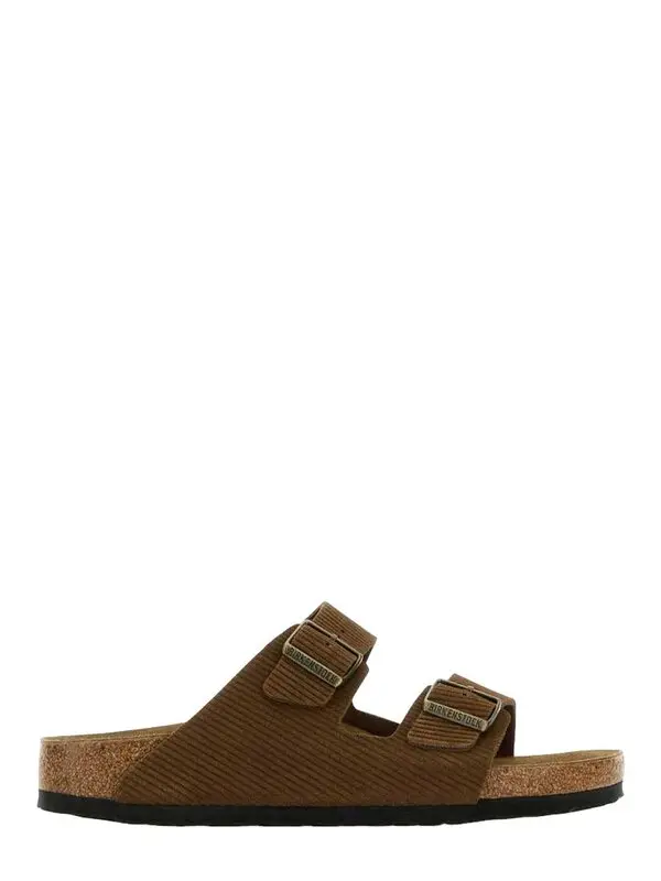 BIRKENSTOCK Arizona Suede Slippers - Brown