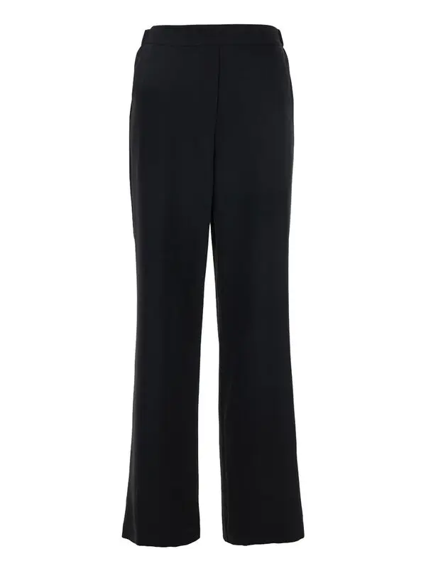 PLAIN Tech Fabric Wide-leg Pants - Black