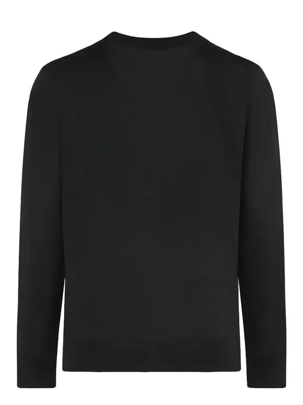 PAOLO PECORA Virgin Wool Cardigan - Black