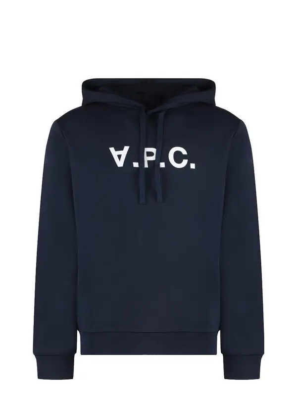 A.p.c. Standard Grand Vpc Cotton Hoodie - Blue