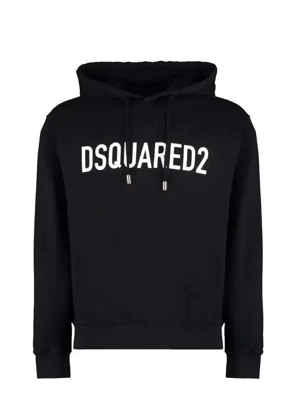 Dsquared2 Logo Print Hoodie - Black