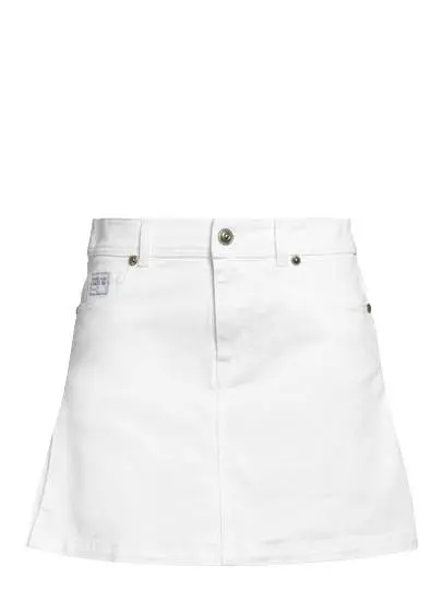 Versace Flared Denim Mini Skirt - White
