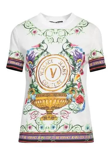 Versace Printed Cotton T-shirt - White