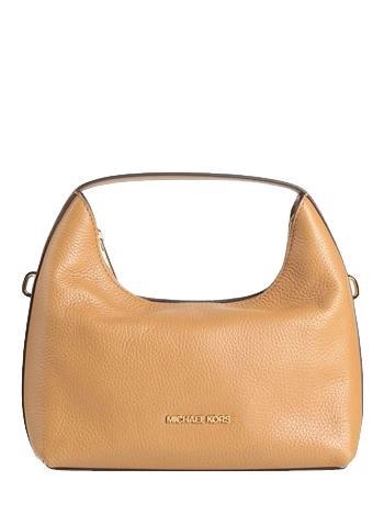 Michael Kors Pebbled Leather Hobo Bag - Camel