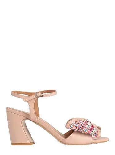 OVYE Leather Sandals With Bow Detail - Pink