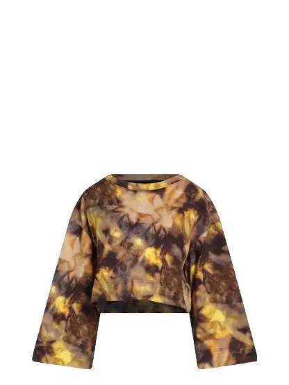 DONDUP Cotton Tie-dyed Sweatshirt - Yellow