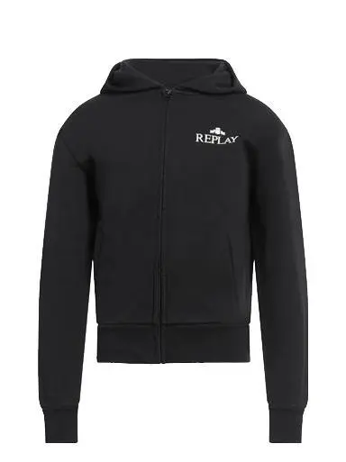REPLAY Cotton Fleece Sweatshirt - Black