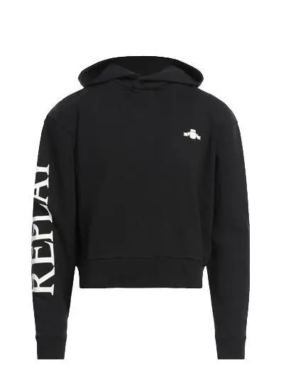 REPLAY Cotton Fleece Sweatshirt - Black