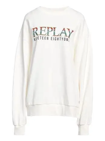 REPLAY Cotton Sweatshirt - White