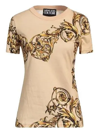 Versace Printed Cotton T-shirt - Beige