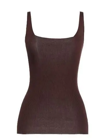 Fabiana Filippi Silk & Cotton Knit Top - Brown