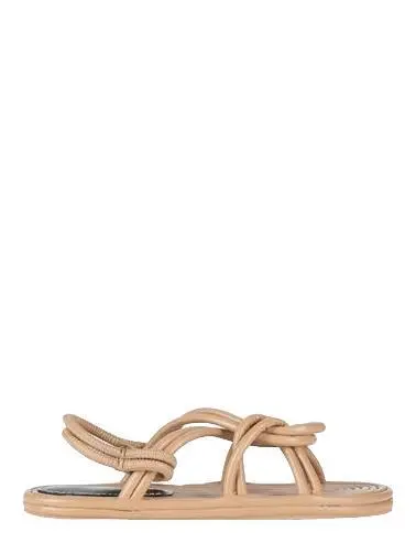 Proenza Schouler Leather Ankle Strap Sandals - Beige