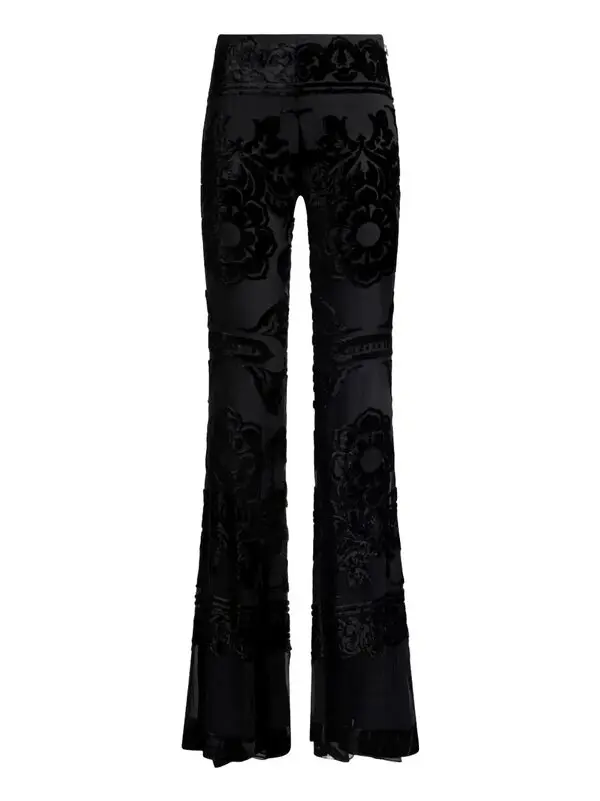 Etro Floral Flared Trousers - Black