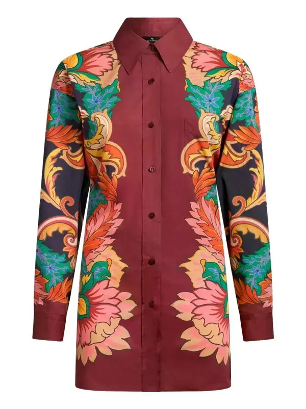 Etro Floral-print Shirt - Red