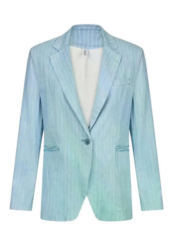 Liu Jo Pinstripe Denim Blazer - Blue
