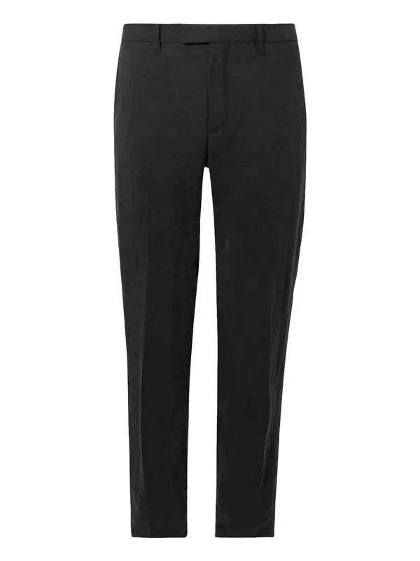 Mr P. Phillip Slim-fit Linen Trousers - Gray