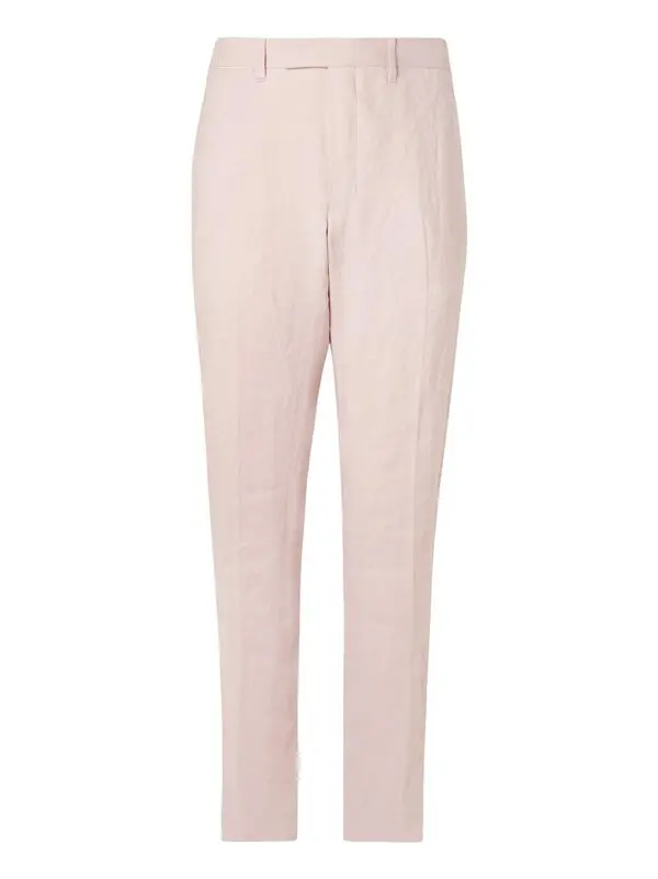 Mr P. Phillip Slim-fit Linen Suit Trousers - Pink