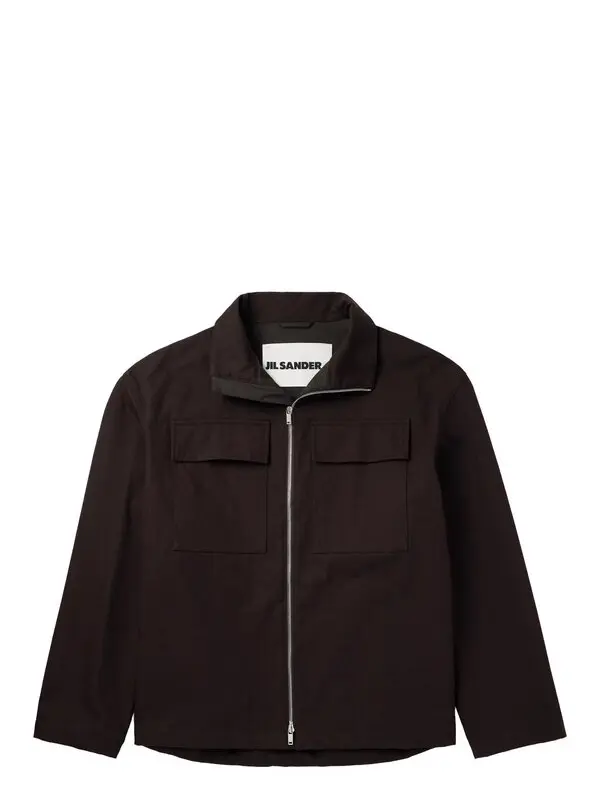 JIL SANDER Organic Cotton-canvas Blouson Jacket - Brown