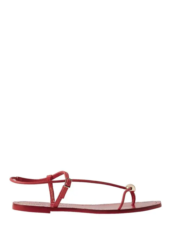 LOEFFLER RANDALL Lara Leather Sandals - Red