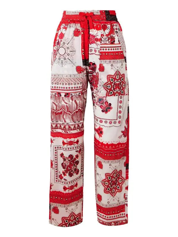 MARANT ETOILE Fedora Printed Pants - Red