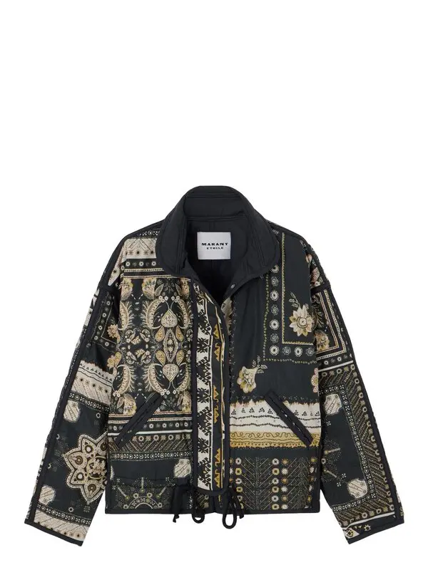 MARANT ETOILE Granger Printed Padded Jacket - Black