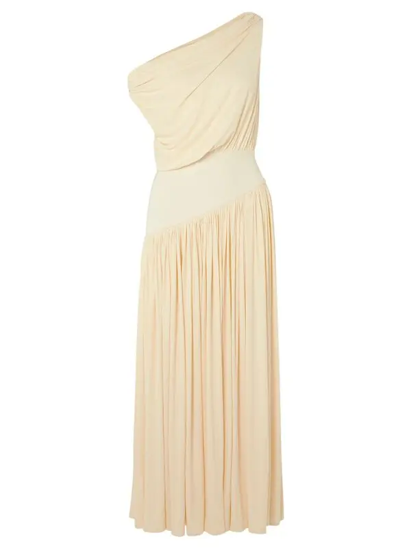 ABADIA One-shoulder Maxi Dress - Neutrals