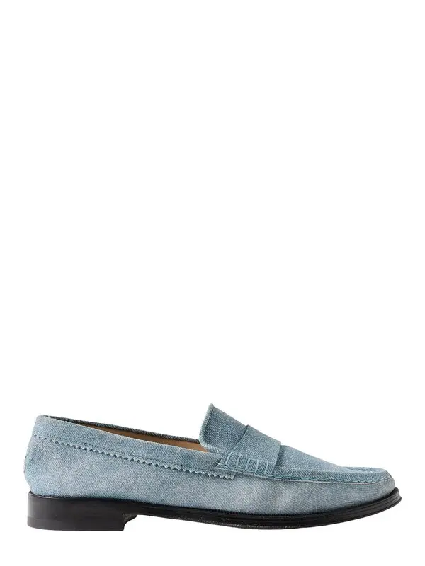 Gabriela Hearst Seren Printed Suede Loafers - Blue