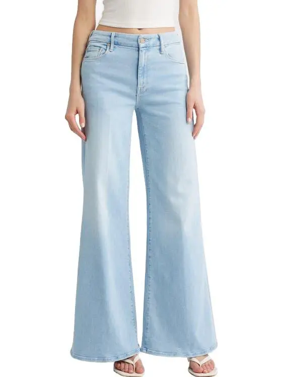 MOTHER The Roller Sneak Wide Leg Jeans - Ball Is In Your Court