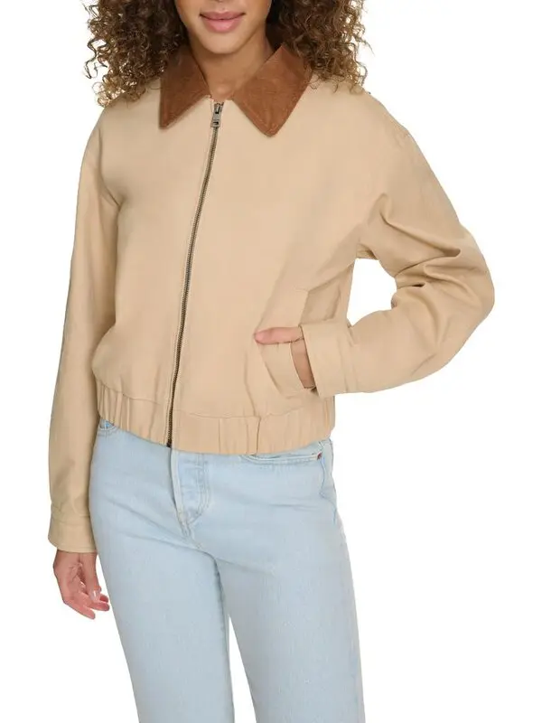 LEVI'S Cotton Bomber Jacket - Tan