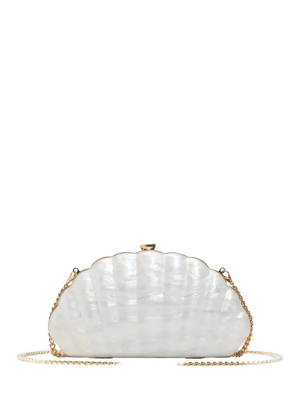 Aldo Sheshell Clutch - Other White