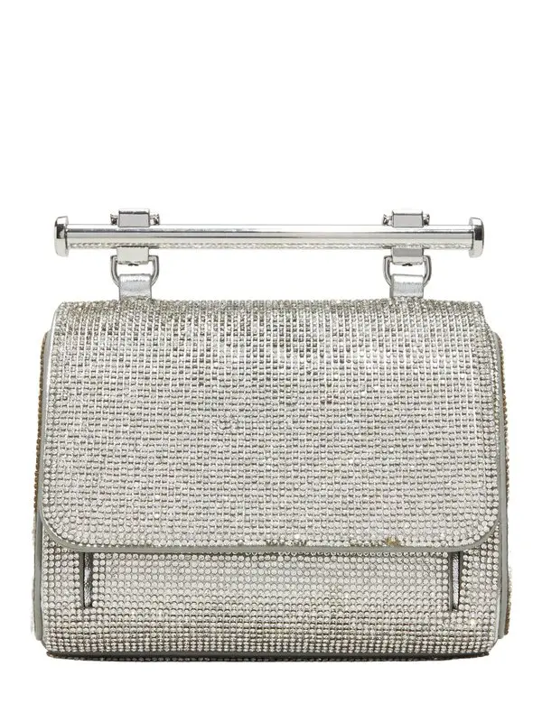 Aldo Crystal-embellished Handbag - Silver