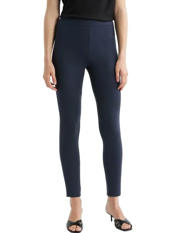 Theory Adbelle High Waisted Ankle Length Pants - Nocturne Navy - Xlv