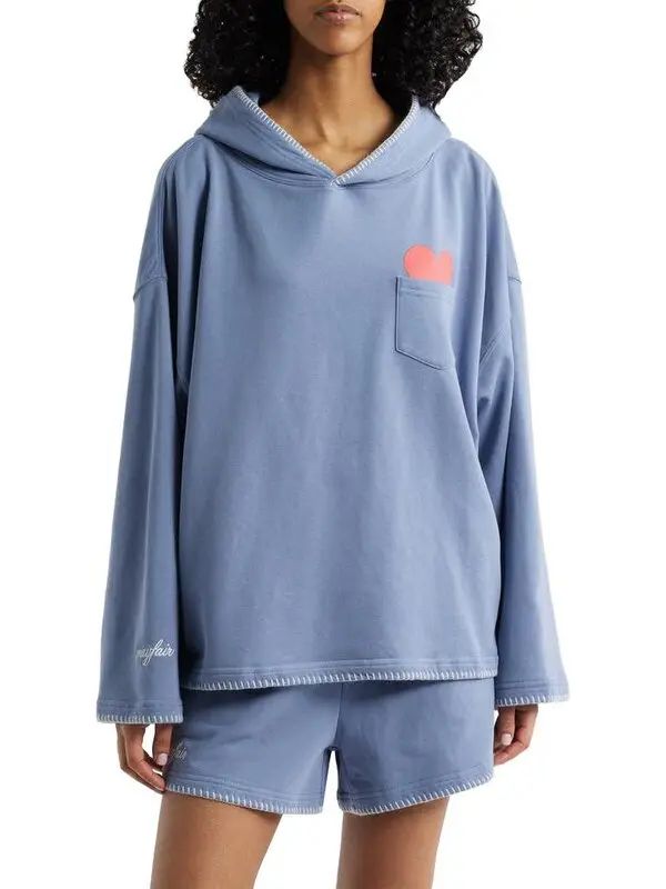 THE MAYFAIR GROUP Graphic Hoodie - Blue