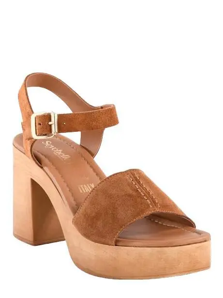 Seychelles City Scape Platform Sandals - Tan