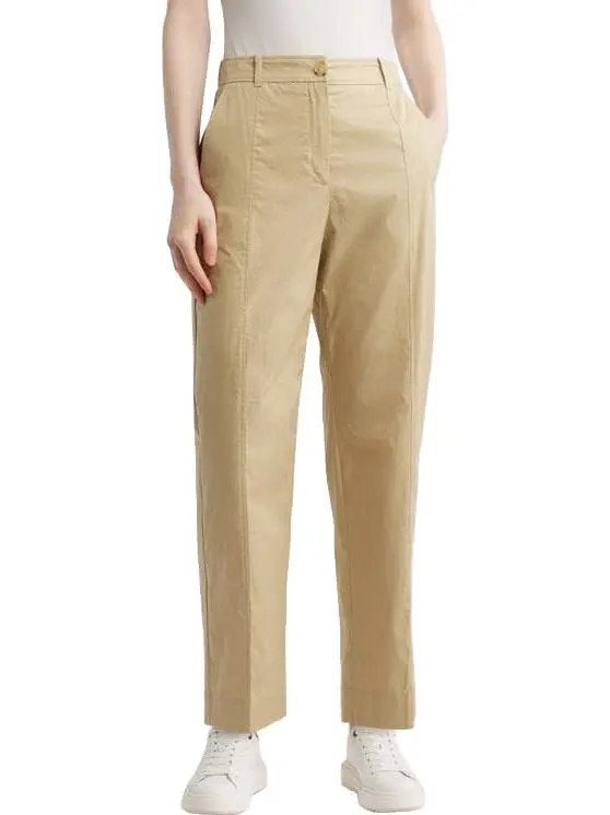 BOSS Tecarino Cropped Straight-leg Pants - Med Bge