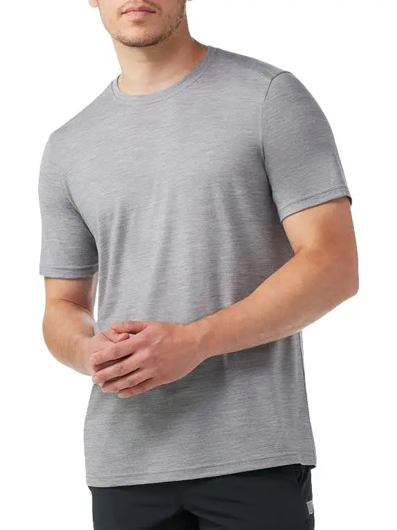 Smartwool Active Performance Wool Blend T-shirt - Light Gray Heather