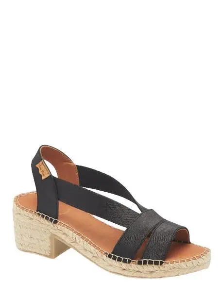 TONI PONS Dama Espadrille Platform Sandal - Black
