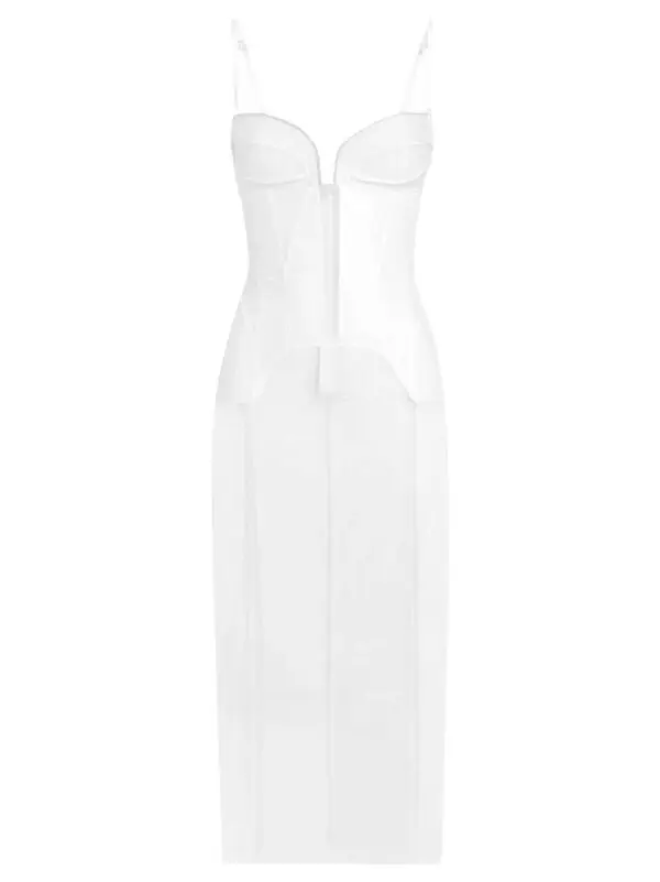 Dolce & Gabbana Corset-style Midi Dress - White