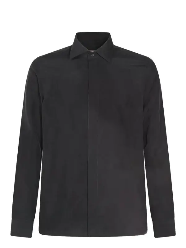 Canali Silk Shirt - Black