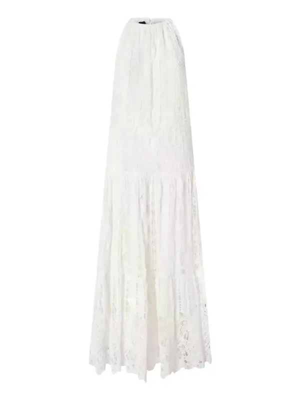 Pinko Laced Maxi Dress - White