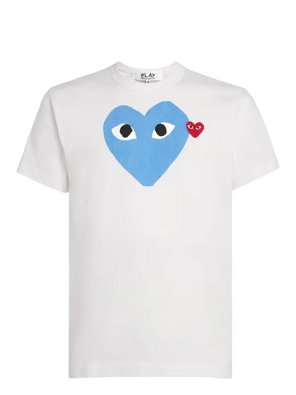 Play Comme Des Garcon Heart Logo T-shirt - Blue