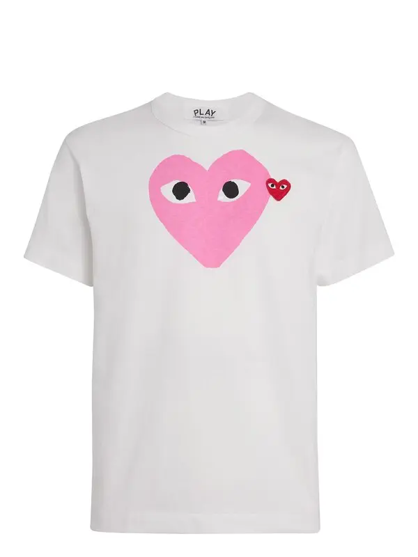 Play Comme Des Garcon Heart Logo T-shirt - Pink