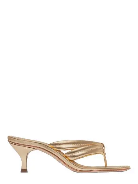 Bernardo Bernardo1946 Footwear Miami 55 Kitten Heel Sandal - Gold