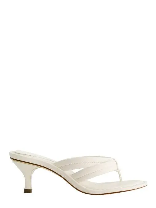 Bernardo Bernardo1946 Footwear Miami 55 Kitten Heel Sandal - Off White