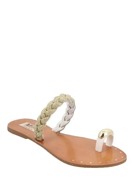 Mia Toya Toe Loop Sandal - White
