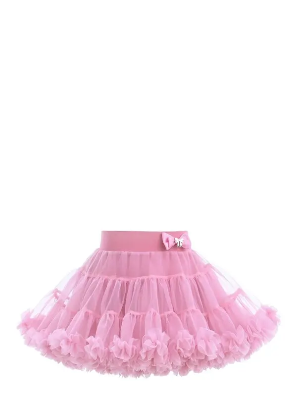 MIMI TUTU Bow Tulle Skirt - Pink Pastel