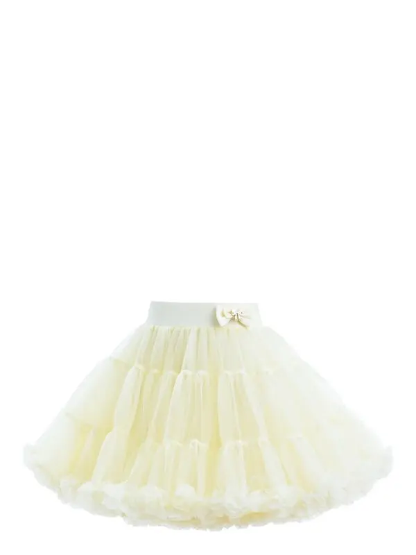 MIMI TUTU Bow Tulle Skirt - Yellow Pastel
