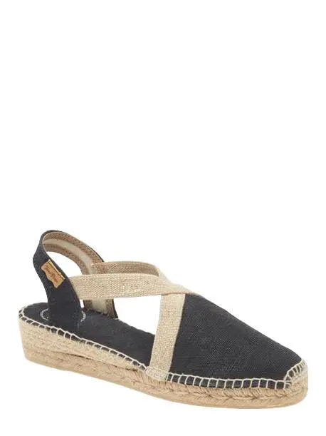 TONI PONS Verdi Espadrille Wedge - Black